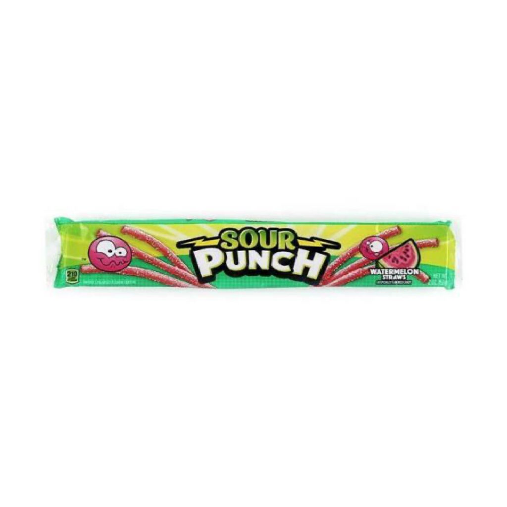 Sour Punch Watermelon Straws 57G - mocca food